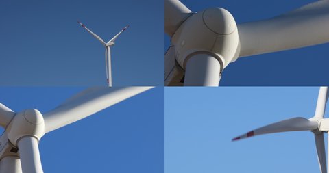 Wind Turbine Windpowered Electrical Generators Kinetic Stock Footage ...