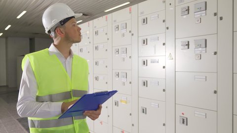 Power Generation Plant Control Panel Engineer Stock Footage Video (100% ...