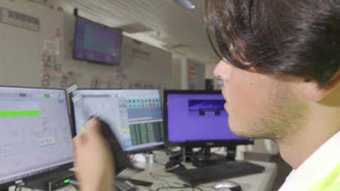 Central Control Room Employee Control Room Stock Footage Video (100% ...