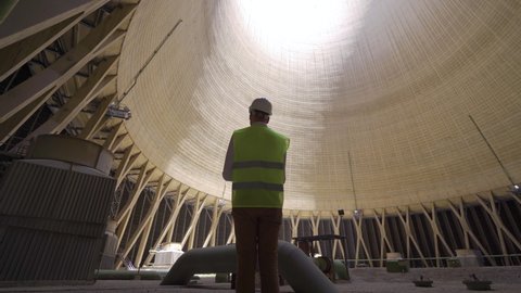 Oil Refinery Inside Cooling Tower Located Stock Footage Video (100% ...