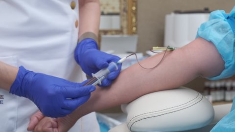 Blood Sample Taken Vein By Nurse Stock Footage Video (100% Royalty-free ...