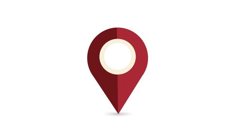 Red Map Pointer 2d Pin Location Stock Footage Video (100% Royalty-free ...