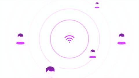 Wifi Sign Wave Signal Motion Animation Stock Footage Video (100% ...