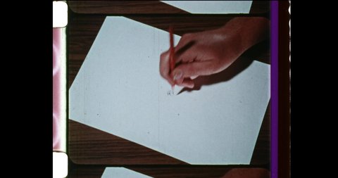 1960 United States Hand Tapping Pencil Stock Footage Video (100% ...