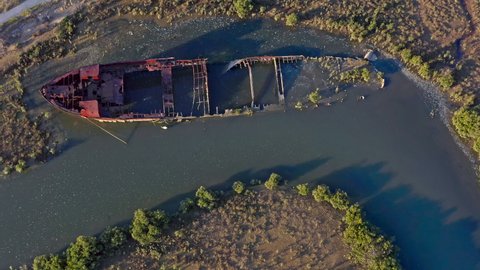 Adelaide Port Ship Graveyard Shipwreck Landmark Stock Footage Video ...