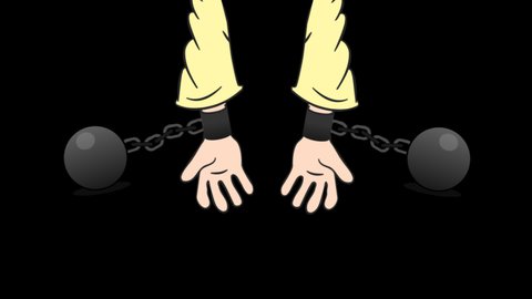 Shackles Put On Hands Cartoon On Stock Footage Video (100% Royalty-free ...