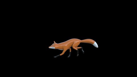Toy Fox Runing Attacking Side View Stock Footage Video (100% Royalty ...