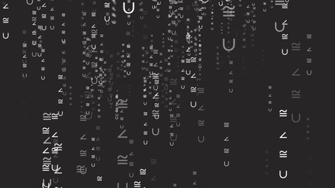 Mathematics Symbols Floating Space Black Background Stock Footage Video ...