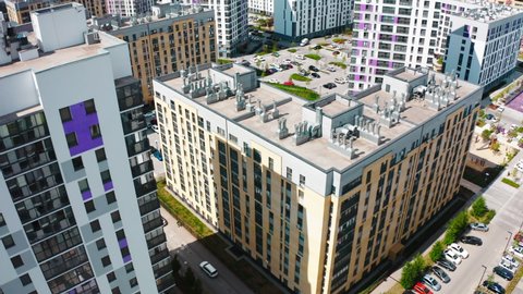 Top View Modern Residential Buildings New Stock Footage Video (100% ...