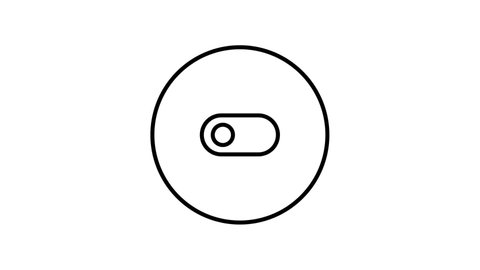 Video Animation Toggle Circle Black White Stock Footage Video (100% ...