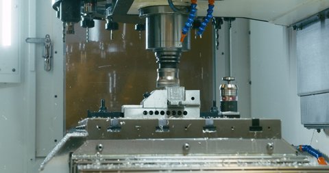 Cnc Machine Operating Process Stock Footage Video (100% Royalty-free ...