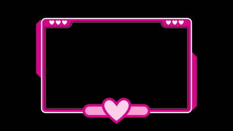 Pink Frame Live Streaming Animated Facecam Stock Footage Video (100% ...