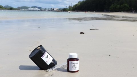 Chemical Bottles Lab Were Discarded On Stock Footage Video (100% ...