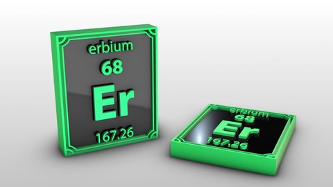 Periodic Table Elements Erbium Er 3d Stock Footage Video (100% Royalty ...