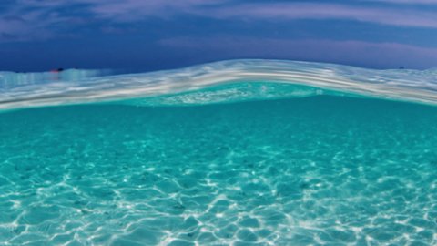 Tropical Blue Sea Splitted View Tropical Stock Footage Video (100% ...