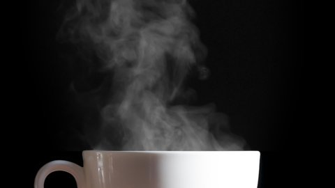 Cup Fragrant Morning Tea Trickle Steam Stock Footage Video (100% ...