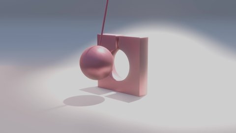 Swinging Ball Going Through Wall Equal Stock Footage Video (100% ...
