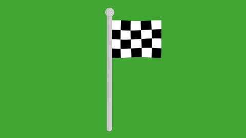Animation Car Racing Flag Waving On Stock Footage Video (100% Royalty ...