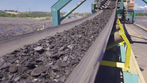 Thermal Power Plant Coal Stacking Loading Stock Footage Video (100% ...