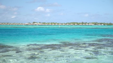 Turquoise Blue Lagoon Bora Bora Tahiti Stock Footage Video (100% ...