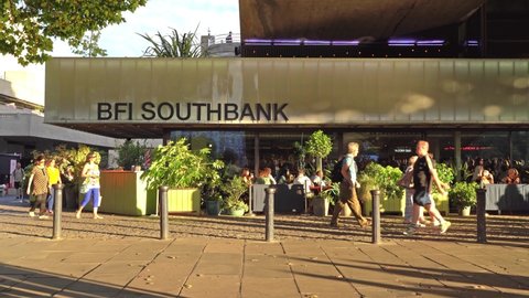 People Walking Past Bfi Southbank Cinema Stock Footage Video (100% ...