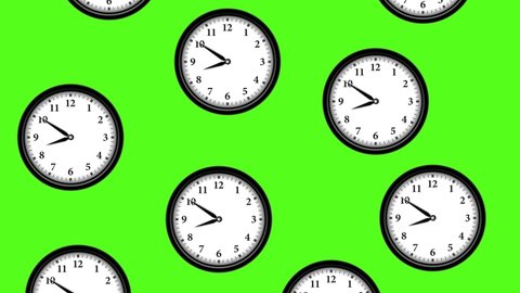 Clock Ticking Down Green Screen Animation Stock Footage Video (100% ...