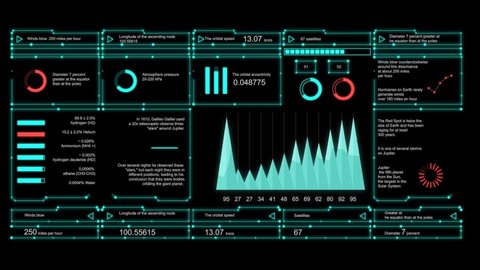 Futuristic Hud Panel Positioning Targeting Motion Stock Footage Video ...