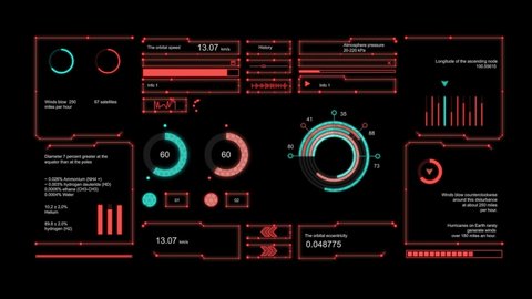 Futuristic Hud Panel Positioning Targeting Motion Stock Footage Video ...