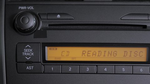 Listening Music Cd Car Ejecting Disc Stock Footage Video (100% Royalty ...
