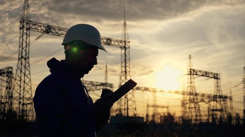 Senior Engineer Working Tablet Near Electrical Stock Footage Video (100 ...