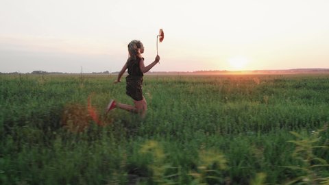 Side View Teenage Girl Running Across Stock Footage Video (100% Royalty ...