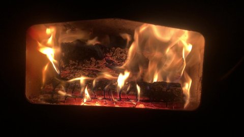 Small Wood Fire Lit Stock Footage Video (100% Royalty-free) 1093638641 ...