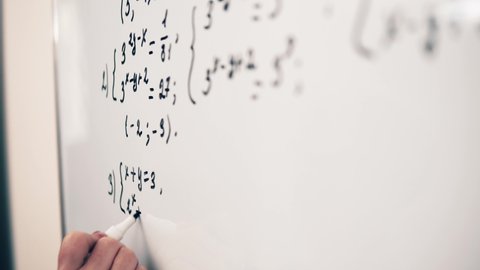 Young Adult Woman Teacher Explaining Maths Stock Footage Video (100% ...