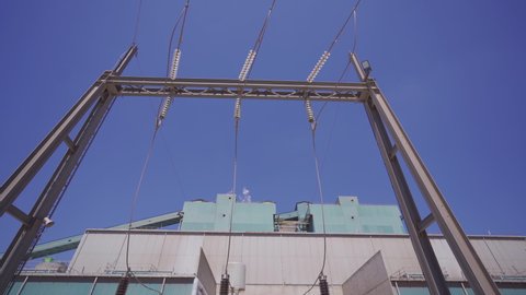 Switchyard Switchyard Thermal Power Plant Electricity Stock Footage ...