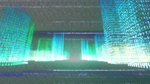 Animation Vhs Glitch Effect Over 3d Stock Footage Video (100% Royalty ...