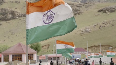National Indian Flags Waving Kargil War Stock Footage Video (100% ...