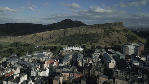 Arthurs Seat Extinct Volcano Overlooking Edinburgh Stock Footage Video ...