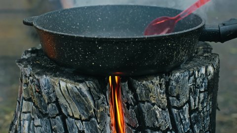 Swedish Finnish Log Candle Fire Burning Stock Footage Video (100% ...