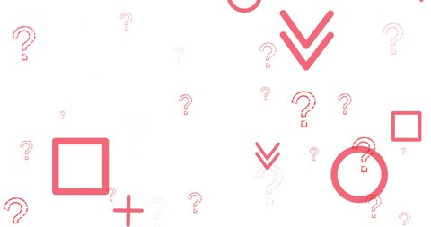 Animation Shapes Over Question Marks On Stock Footage Video (100% ...