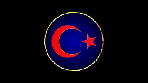 Model National Emblem Turkey Full Rotation Stock Footage Video (100% ...