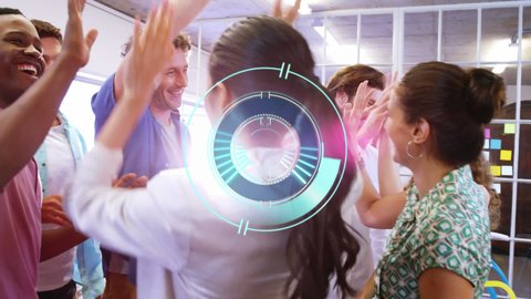 Animation Red Circles Over Clown Clapping Stock Footage Video (100% ...