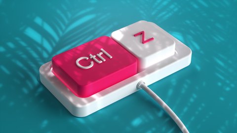Ctrl Z Shortcut Button 3d Rendering Stock Footage Video (100% Royalty ...