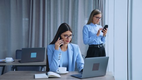 Modern Office Employees Work Female Workers Stock Footage Video (100% ...