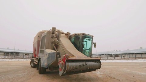 Farm Cleaning Equipment Bar Cleaning Specialized Stock Footage Video ...