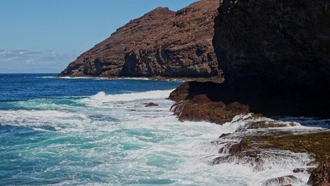 Gran Canaria North Coast Area Around Stock Footage Video (100% Royalty ...