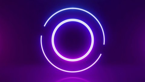 Abstract Neon Light Reflection Loop 4k Stock Footage Video (100% ...