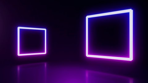 Abstract Neon Light Reflection Loop 4k Stock Footage Video (100% ...