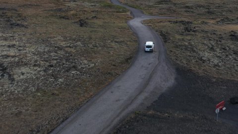 Car Travels On Remote Road On Stock Footage Video (100% Royalty-free ...