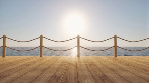 3d Animation Wooden Pier Above Calm Stock Footage Video (100% Royalty ...