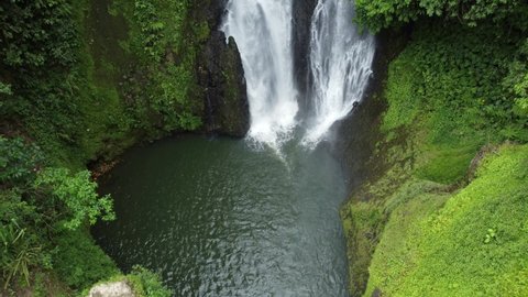 Aerial View Blang Kolam Waterfall Aceh Stock Footage Video (100% ...